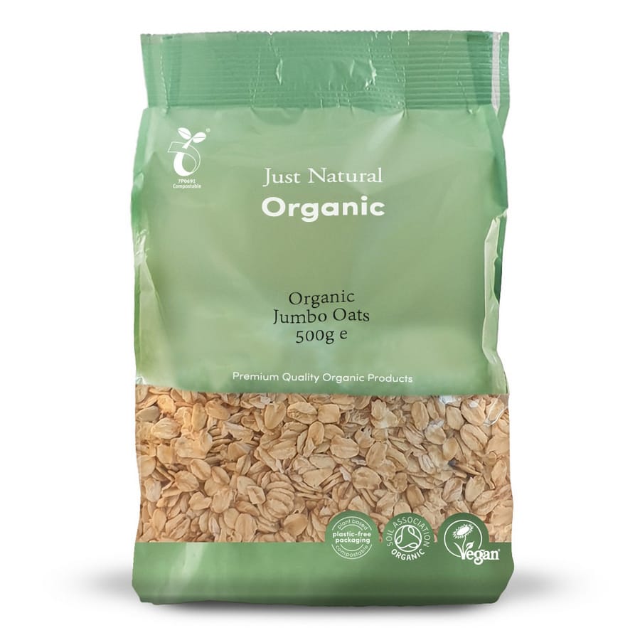 Org Jumbo Oats 500g paper bag – Love Organic